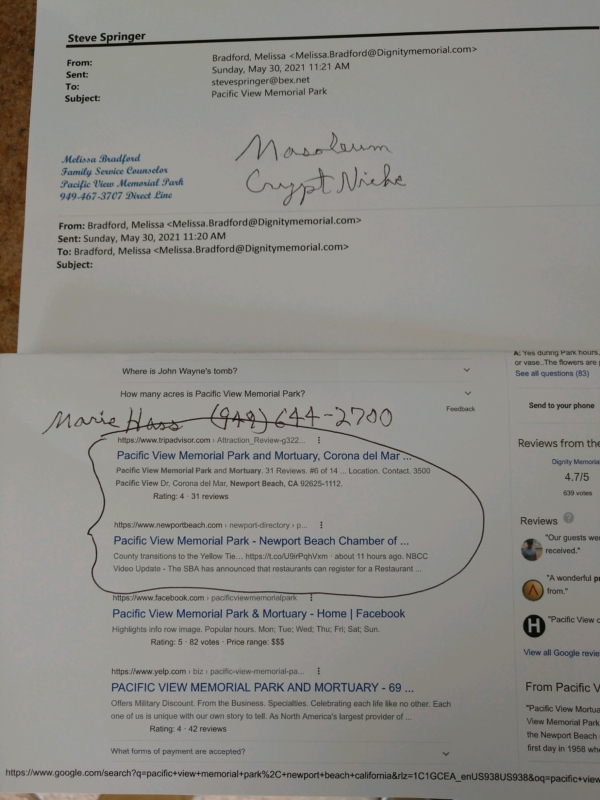 Cemeteries - Briggs Cunningham