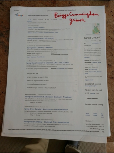 Cemeteries - Briggs Cunningham